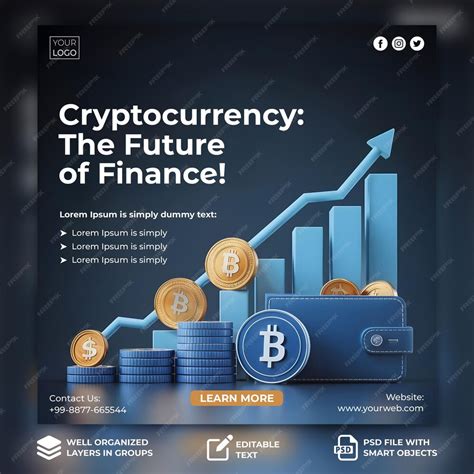 Cryptocurrency Template Design Premium Ai Generated Psd