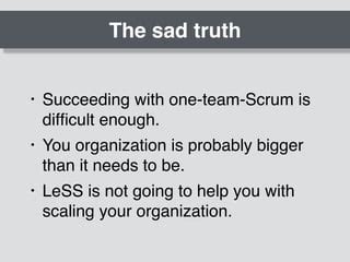 Scaling Agile With LeSS Large Scale Scrum PPT