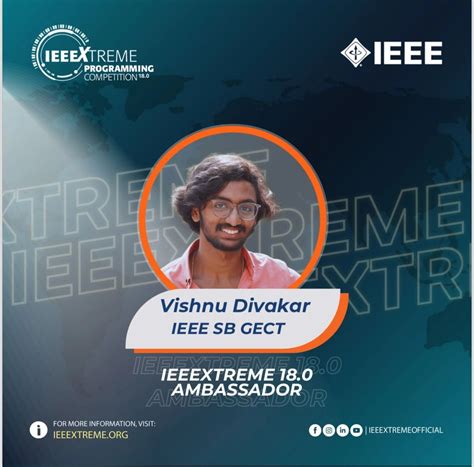 vishnu divakar on linkedin ieee ieeextreme ieeextreme18