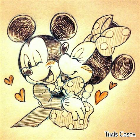 Minnie And Mickey Mouse Kissing Drawings