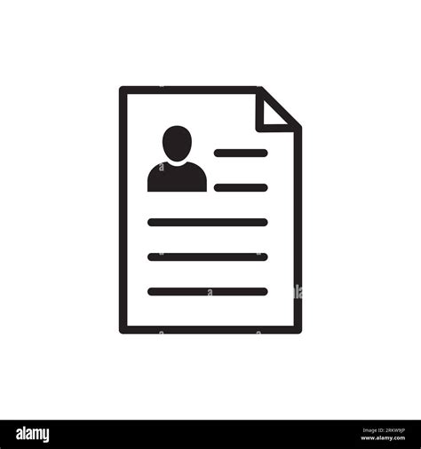Resume Cv Or Job Application Line Art Vector Icon For Career Apps And Websites Stock Vector
