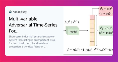 Multi Variable Adversarial Time Series Forecast Model Ai Research