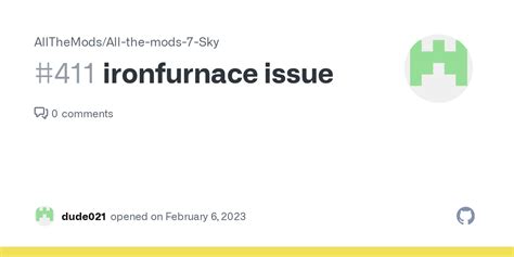 Ironfurnace Issue Issue AllTheMods All The Mods Sky GitHub