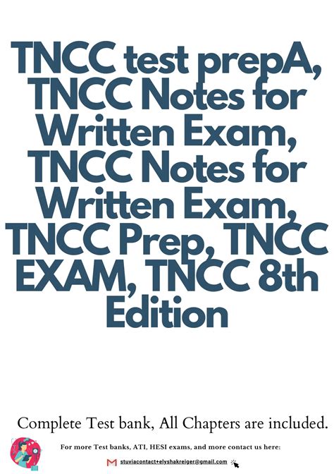 Tncc Test Prepa Tncc Notes For Written Exam Tncc Notes For Written