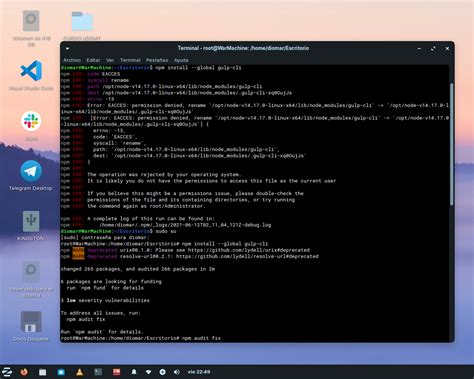 Nodejs Problema Con La Instalacion De Gulp De Forma Global En Linux