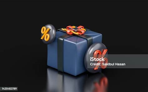 어두운 배경에 백분율 배지 기호가있는 선물 상자 3d 렌더링 11월에 대한 스톡 사진 및 기타 이미지 11월 3차원 형태 가격 Istock