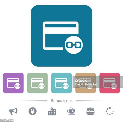 색상에 평면 아이콘 둥근 사각형 배경 계정에 신용 카드를 연결 고리 사슬에 대한 스톡 벡터 아트 및 기타 이미지 고리 사슬 교환 금융 Istock