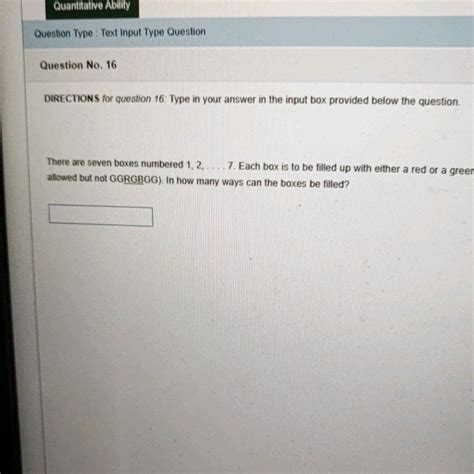 Quantitalive Ability Question Type Text Input Studyx