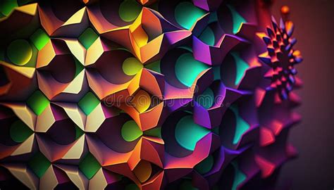 A Multicolored Abstract Background With A Circular Design On It Stock