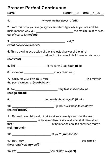 Present Perfect Simple And Present Perfect Continuous Exercises Pdf With Answers