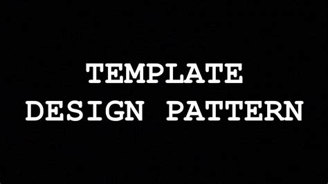Template Design Pattern Nedir Design Patterns Eğitim Serisindeki Ilk