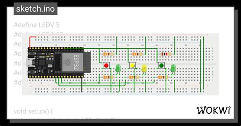 Prender LEDs Con Botones Wokwi ESP32 STM32 Arduino Simulator