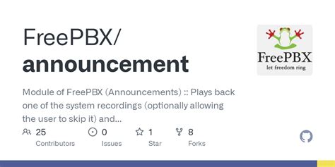 Github Freepbxannouncement Module Of Freepbx Announcements Plays Back One Of The System