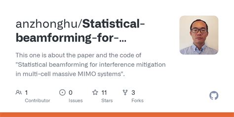 Github Anzhonghustatistical Beamforming For Interference Mitigation In Multi Cell Massive