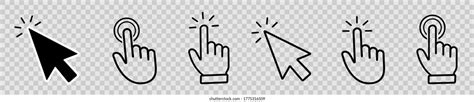 Set Hand Pointer Symbol Trendy Flat Stock Vector Royalty Free 1795069729 Shutterstock