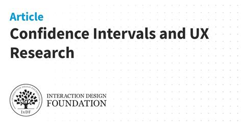 Confidence Intervals And Ux Research Ixdf