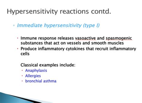 Type I IV Hypersensitivity Flashcards Quizlet