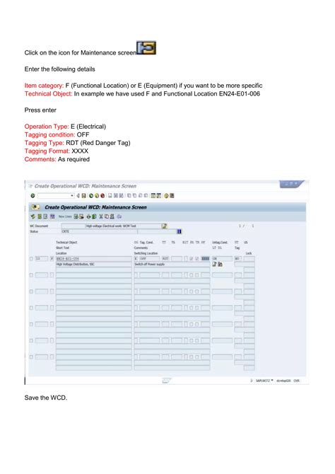 Sap Pm Wcm Enhanced Model Entire Process Flow With Sap Screenshots