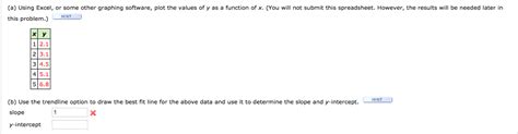solved using excel or some other graphing software plot