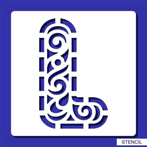 Letter L Stencil Illustrations Royalty Free Vector Graphics And Clip Art