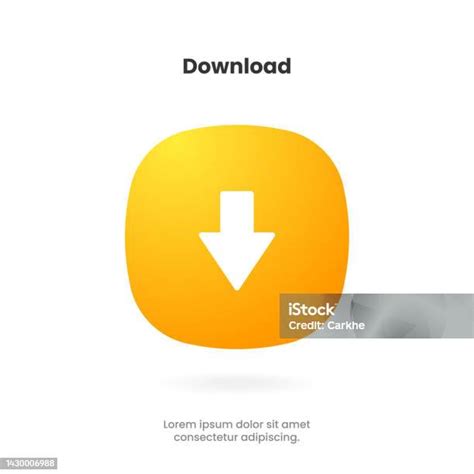 3d 다운로드 아이콘 버튼 업로드 아이콘 아래쪽 화살표 아래쪽 기호입니다 구름 아이콘 푸시 버튼을 저장합니다 3차원 형태에 대한 스톡 벡터 아트 및 기타 이미지 Istock