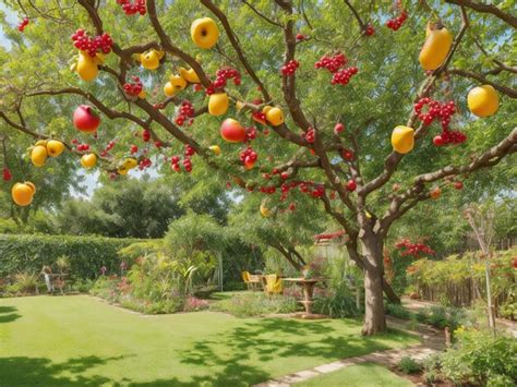 Premium AI Image A Tree With Many Fruit Hanging From It
