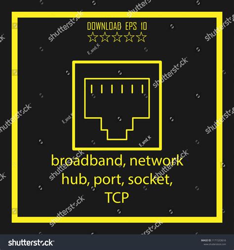 Broadband Network Hub Port Vector Icon Stock Vector Royalty Free 1171533616 Shutterstock