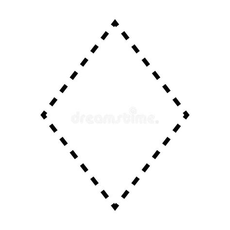 Rhombus Shape Dashed Symbol Vector Icon For Creative Graphic Design Ui Element Stock Vector