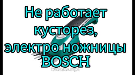 🤙🤙🤙Не работает аккумуляторный кусторез, ножницы Bosch, Решено - YouTube