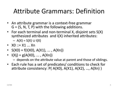 Ppt Attribute Grammars Powerpoint Presentation Free Download Id