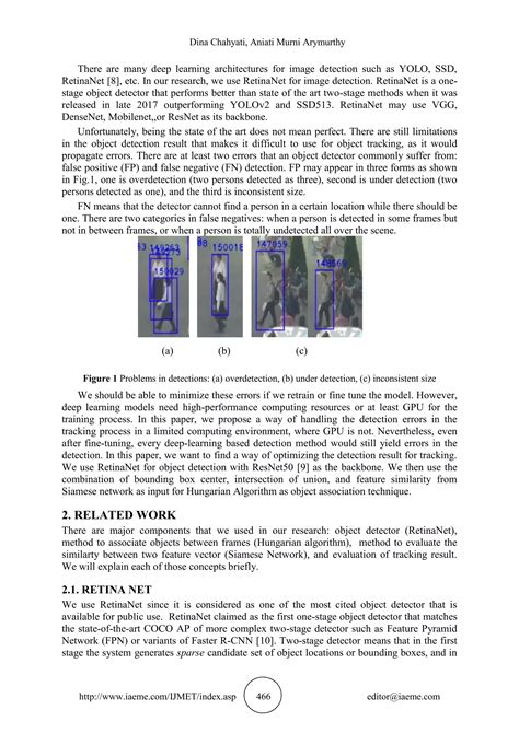 Multiple Human Tracking Using Retinanet Features Siamese Neural Network And Hungarian