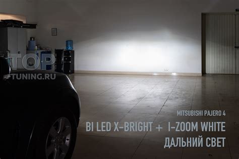 Светодиодные лампы и линзы в штатные фары Mitsubishi Pajero 4 под ключ