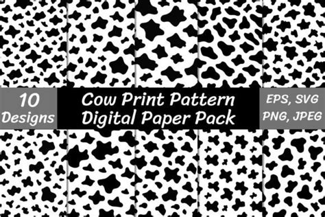 Cow Print Patterns Graphic By Vycstore · Creative Fabrica