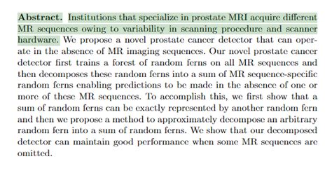 [ Archived Post ] A Decomposable Model For The Detection Of Prostate Cancer In Multi Parametric