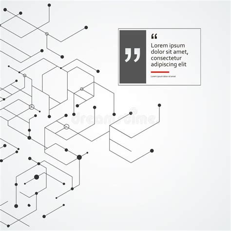 Vector Connect Lines And Dots Banner Template For Technology Stock Illustration Illustration