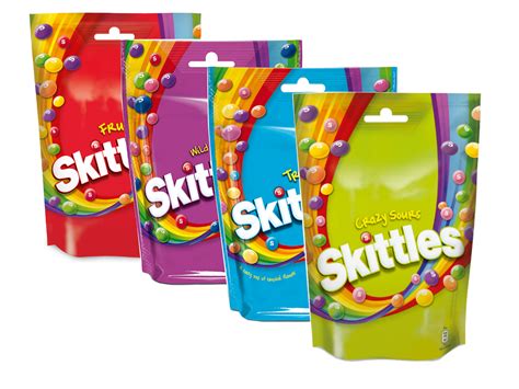 Skittles Variety Pack Tropical Crazy Sours Fruits Wild Berry 4 X
