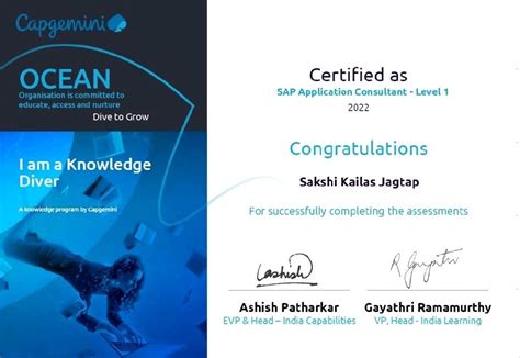 Sakshi Jagtap On Linkedin Capgemini Getthefutureyouwant Ocean Sap
