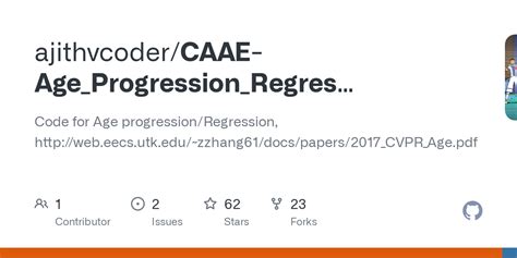 Github Ajithvcodercaae Ageprogressionregressionpytorch Code For