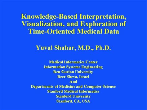 Knowledge Based Interpretation Visualization And Exploration Of Time