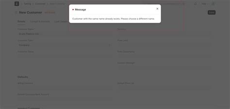 Customer Name Is Not Unique Customization Frappe Forum