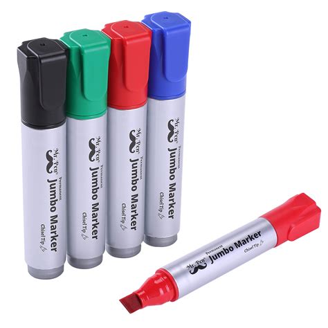 Buy Mr Penjumbo Permanent Markers 4 Pack Assorted Color Chisel Tip