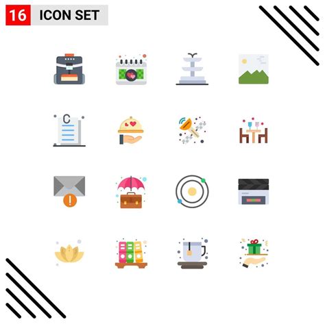 Universal Icon Symbols Group Of 16 Modern Flat Colors Of Website Online Water Interface Canada