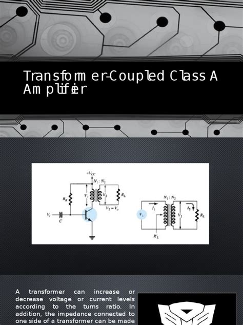 Transformer Coupled Class A Amplifier Pdf