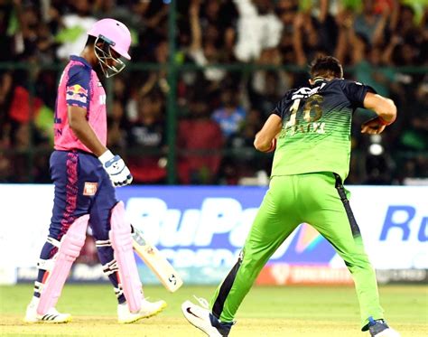 Bengaluru Rcb Bowler Harshal Patel Celebrate After Taking The Wicket