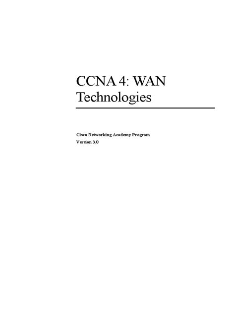 ccna4 pdf pdf cisco certifications wide area network