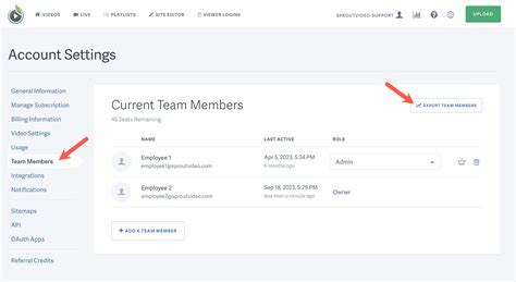 How To Export A Csv Report Of All Team Members Sproutvideo Support