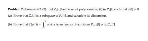 Solved Problem 2 Exercise 4 2 72 Let Zn T Be The Set Of Chegg Com