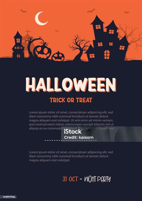 할로윈 파티 초대장 또는 인사말 카드 배경 배너 포스터 전단지 판매 및 모든 디자인을위한 할로윈 일러스트 템플릿 할로윈에 대한