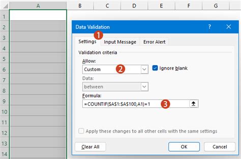 How To Prevent Duplicate Entries In A Column In Excel
