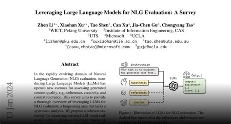 Paper Page Leveraging Large Language Models For Nlg Evaluation A Survey